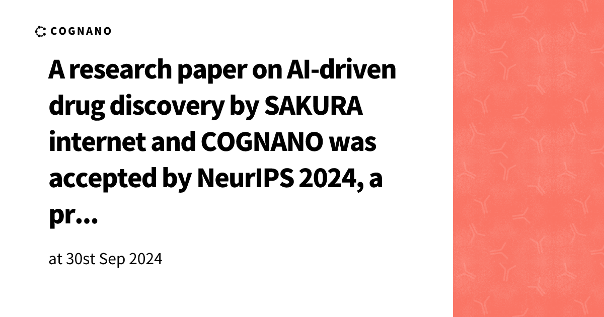 A research paper on AI-driven drug discovery by SAKURA internet and ...